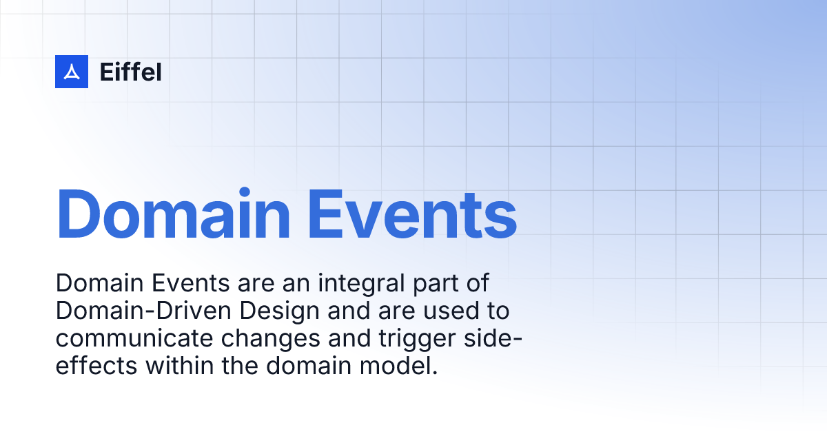Domain Events | Eiffel